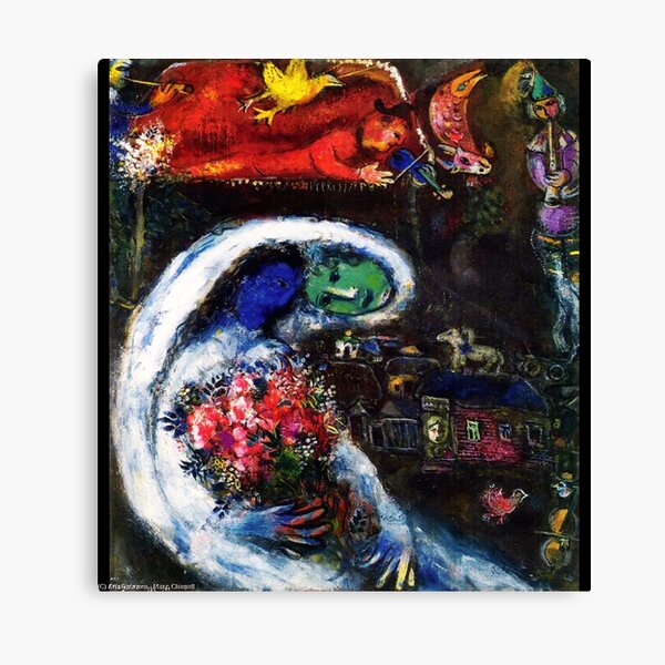 "Marc chagall Marc chagall bride with blue face" Canvas Print for Sale ...