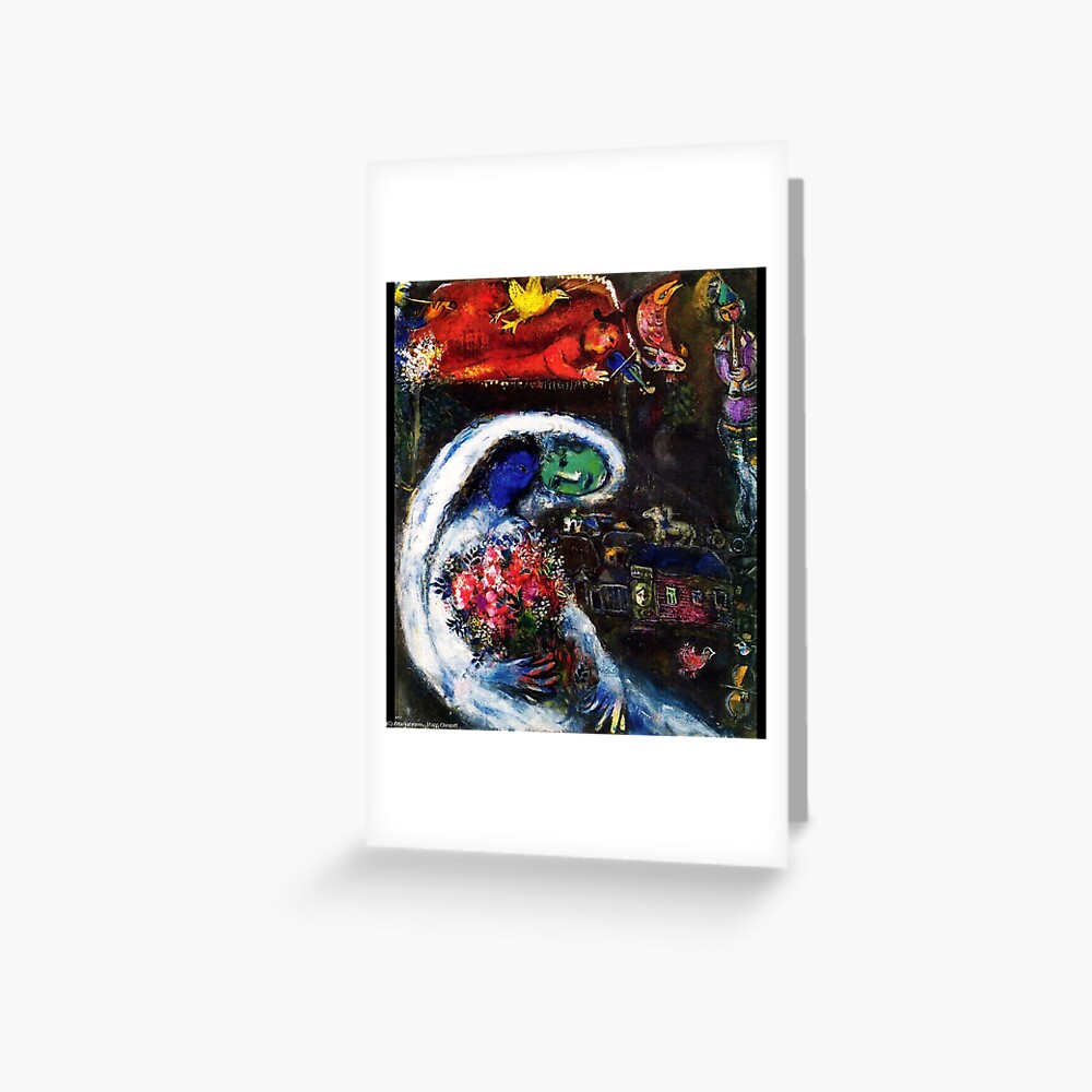 "Marc chagall Marc chagall bride with blue face" Greeting Card for Sale ...
