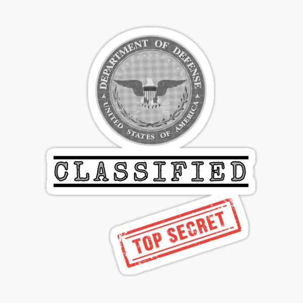 "Top Secret Stolen Classified Document Easy Halloween Costume " Sticker ...