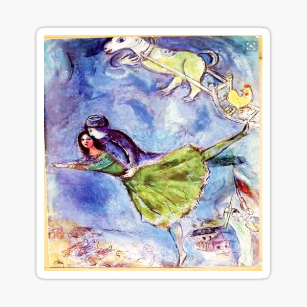 "Marc chagall dance" Sticker for Sale by Yacinshoping | Redbubble