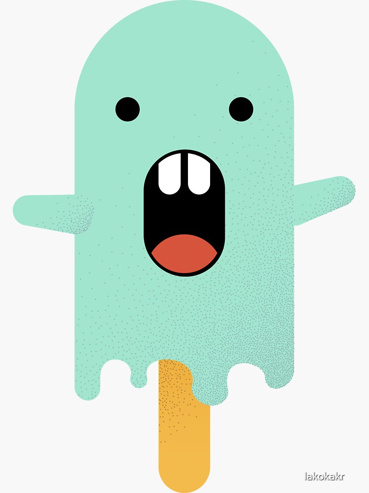 "Ice cream boo" Sticker for Sale by lakokakr | Redbubble