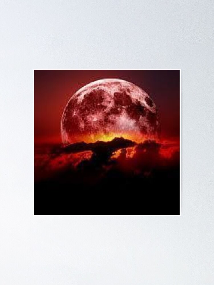 "Red moon" Poster for Sale by ALBATOOLDESING | Redbubble