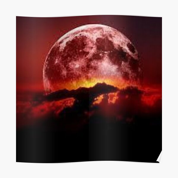 "Red moon" Poster for Sale by ALBATOOLDESING | Redbubble