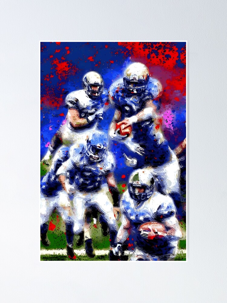 "American football, paint splatter expressionism oil painting" Poster ...