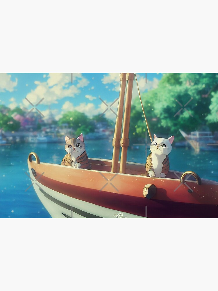"Little Cute Cats On A Cute Boat" Poster for Sale by petshelter | Redbubble