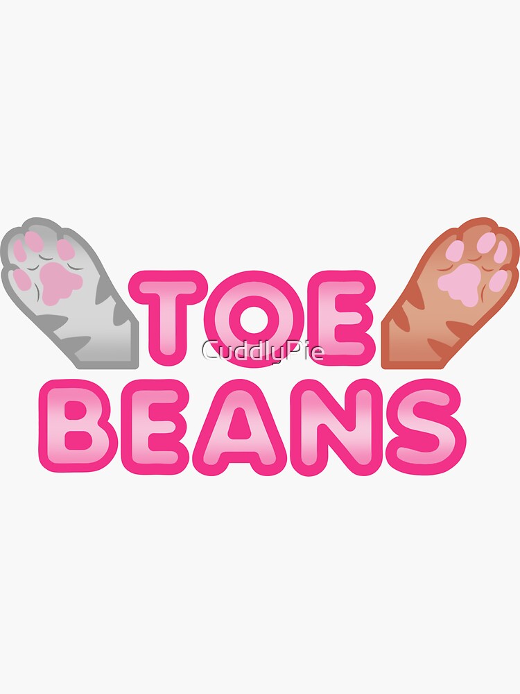 "Toe Beans" Sticker for Sale by CuddlyPie | Redbubble