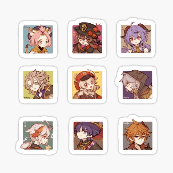 "Genshin Impact Assembly!" Sticker for Sale by NathanDoodles | Redbubble