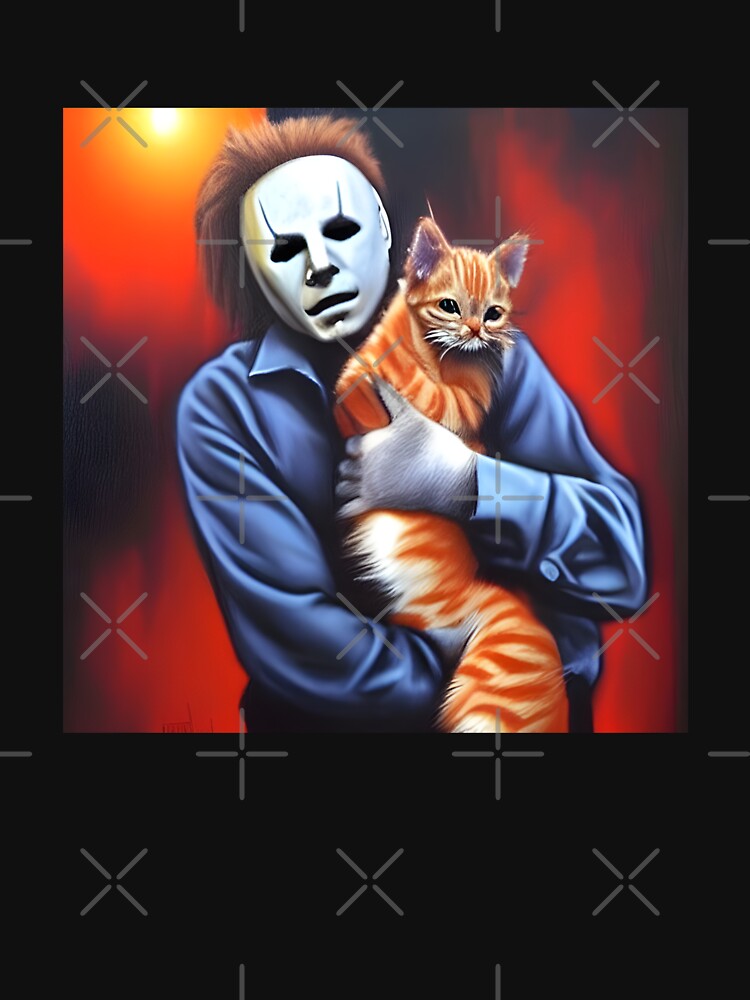 "Michael Meow Myers Cute Cat and Killer Couple" T-shirt for Sale by ...