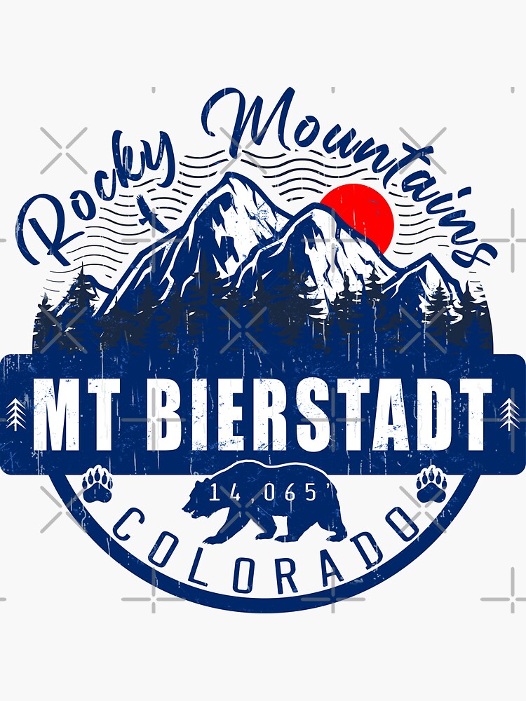 "Mount Bierstadt Colorado Mountain, Rocky Mountains retro vintage ...