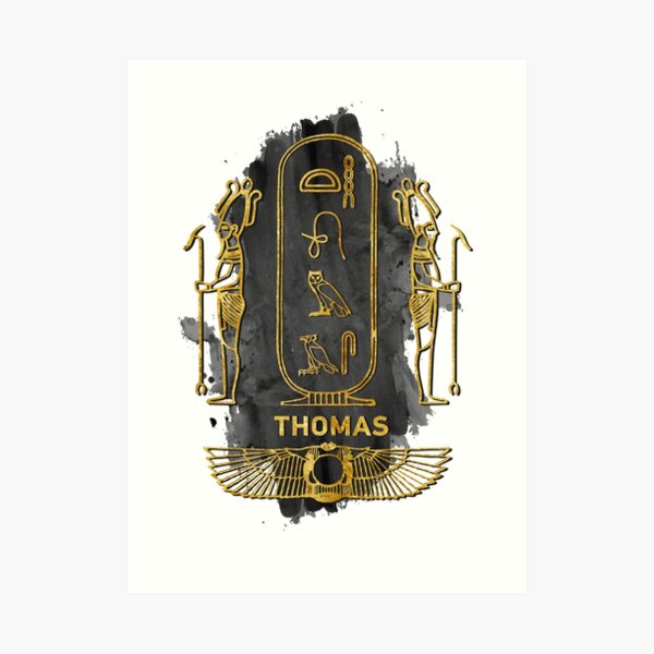 "Thomas your name in old Egyptian hieroglyphics symbols - Thomas" Art ...