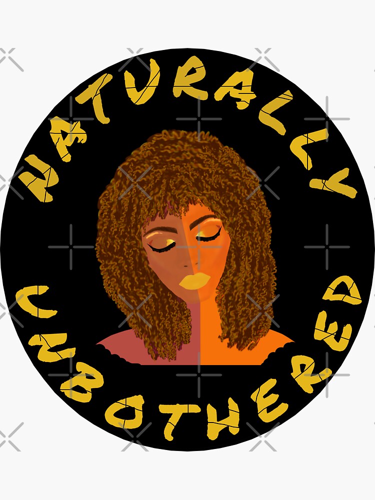 "Naturally Unbothered Woman with Curly Natural Hair (Black Background ...
