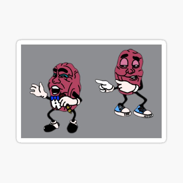 "The California Raisins With Grey Background" Sticker for Sale by ...