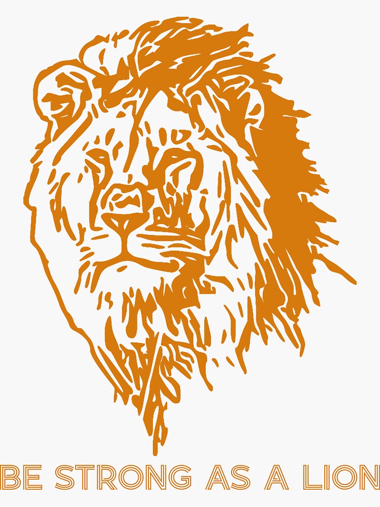 "Be Strong As A Lion Classic Vintage Pro" Sticker for Sale by best ...