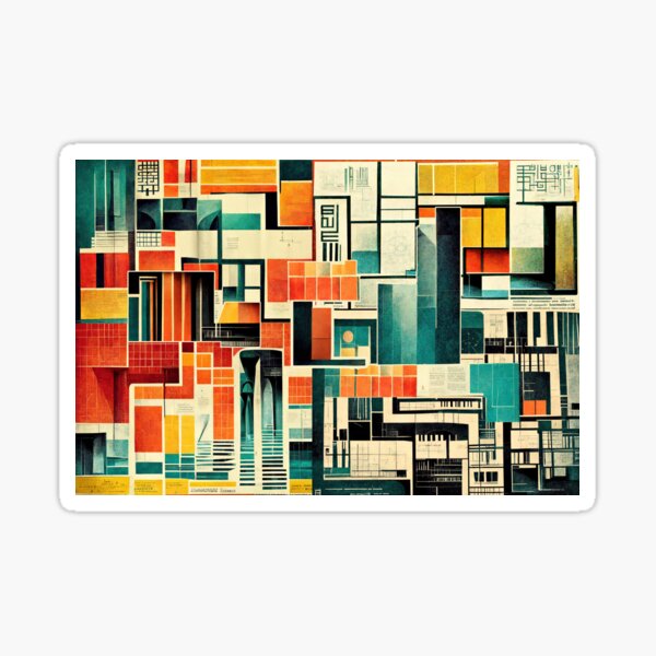 "Art Forms and Structures" Sticker for Sale by abstracta | Redbubble