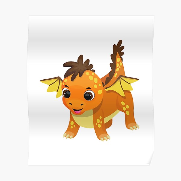 "little yellow dragon" Poster for Sale by natur-elle | Redbubble