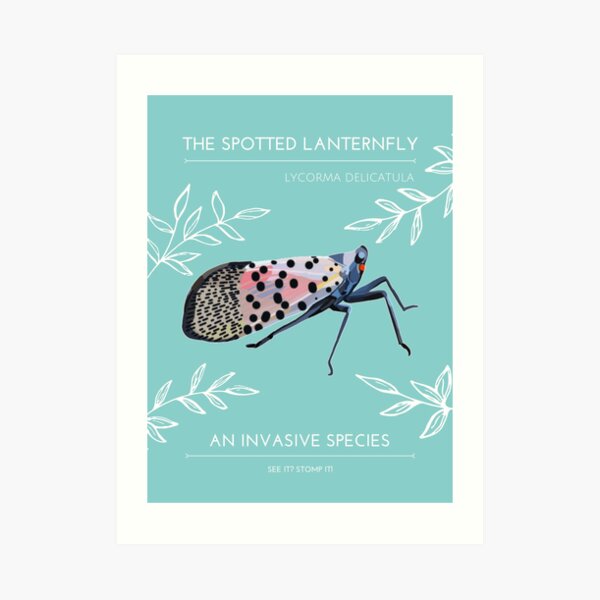 "Spotted Lanternfly" Art Print for Sale by radiantdark | Redbubble