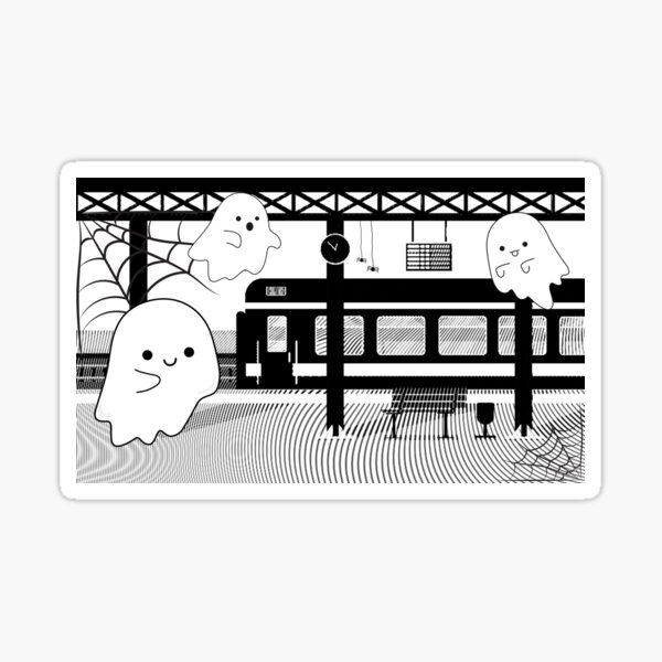 "Ghost Tram sticker" Sticker for Sale by argentdesignco | Redbubble