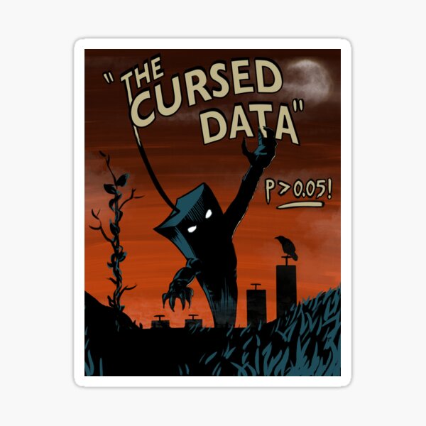 "The Cursed Data" Sticker for Sale by TrailMixArt | Redbubble