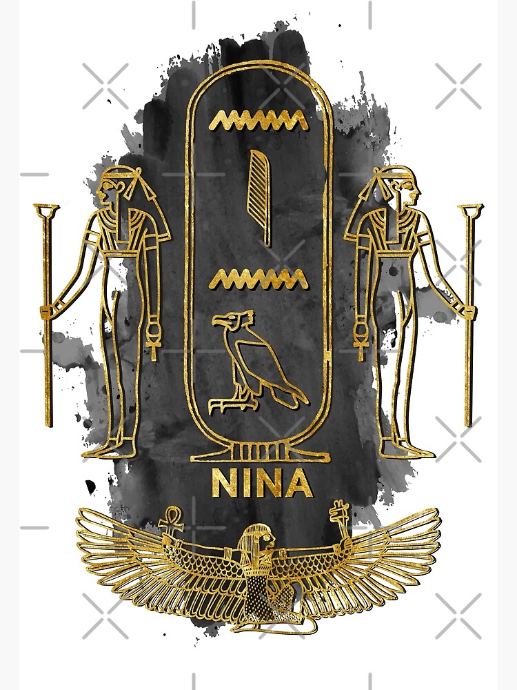 Lámina artística «Nina tu nombre en los antiguos símbolos jeroglíficos ...