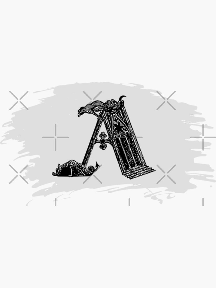 "Gothic letter A – Alphabet typography" Sticker for Sale by ...