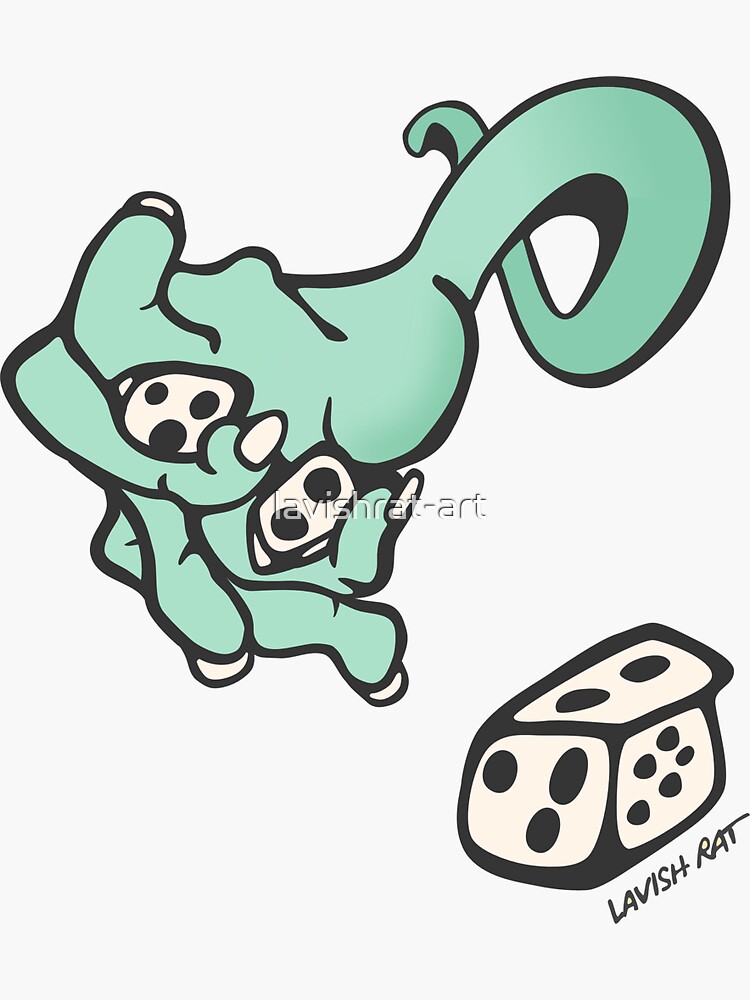 "Roll Em' Dice. " Sticker for Sale by lavishrat-art | Redbubble