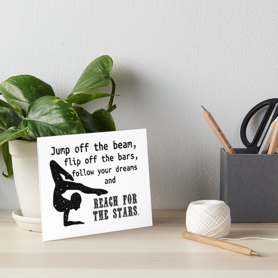 "Cute Gymnastics Quote" Poster for Sale by eviemae | Redbubble