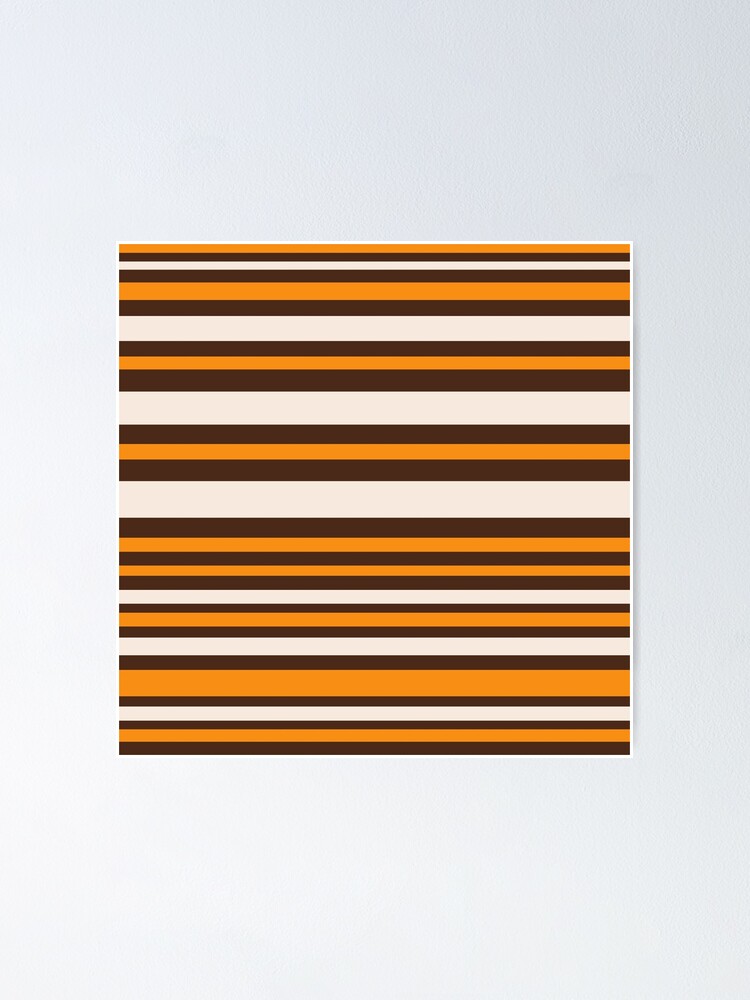 "Variable Stripe Retro Modern Pattern in 70s Brown Light Orange Beige ...
