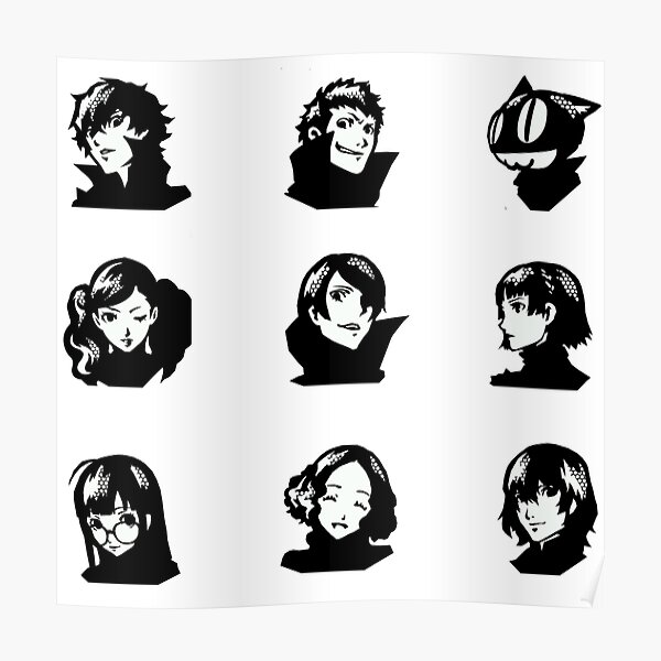 "Persona 5 phone icons" Poster for Sale by KOSCs | Redbubble