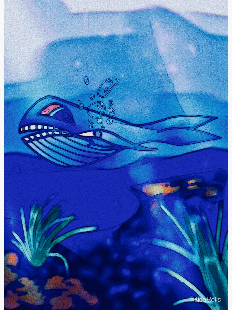 "Angry Whale" Sticker for Sale by PicaPolis | Redbubble