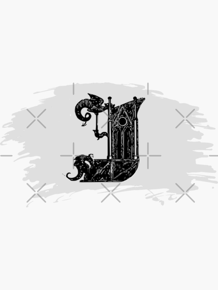 "Gothic letter J – Alphabet typography" Sticker for Sale by ...
