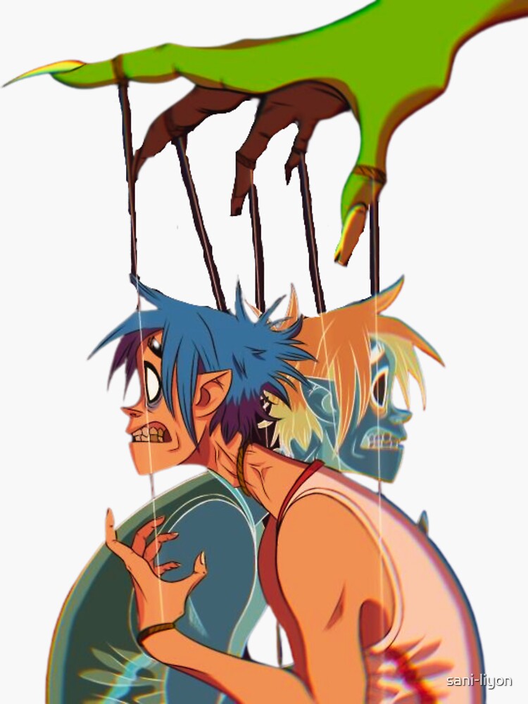 "Gorillaz" Sticker for Sale by sani-liyon | Redbubble