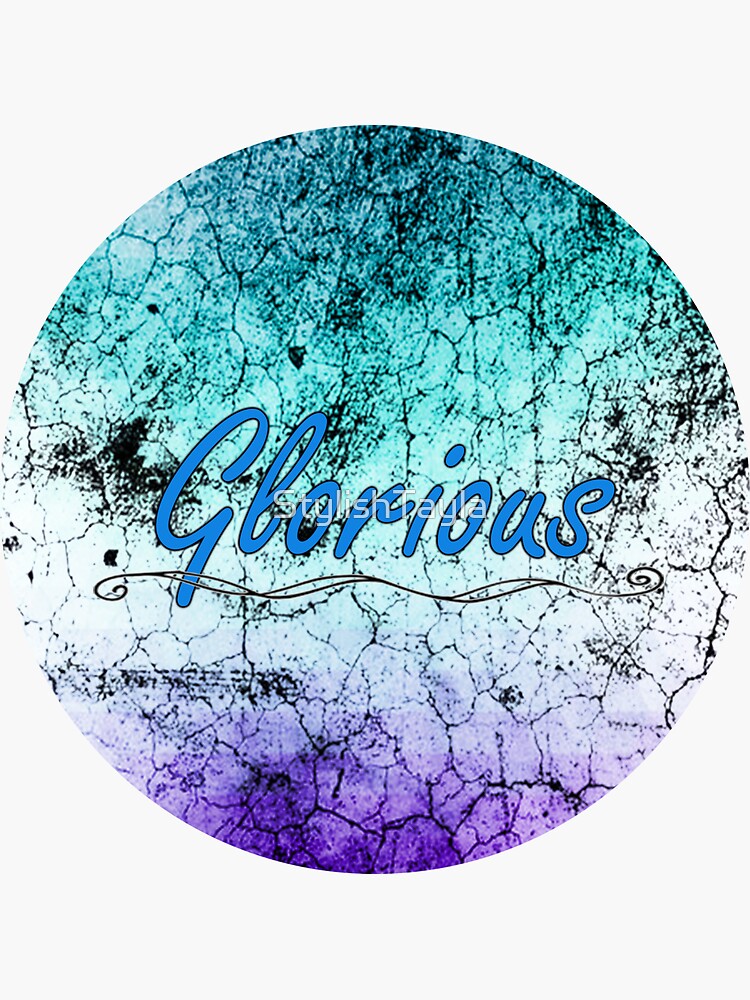 "'GLORIOUS' Typography Earthquake Grunge Texture" Sticker for Sale by ...