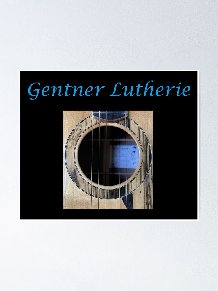 "Gentner Lutherie Soundhole Logo" Poster for Sale by dgentner48 | Redbubble