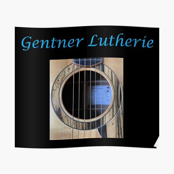 "Gentner Lutherie Soundhole Logo" Poster for Sale by dgentner48 | Redbubble