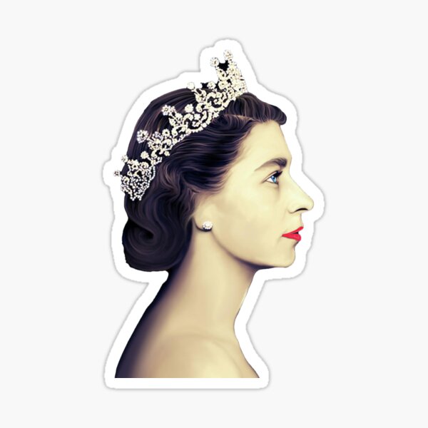 Queen Elizabeth Ii Sticker For Sale By Moumenshop Redbubble