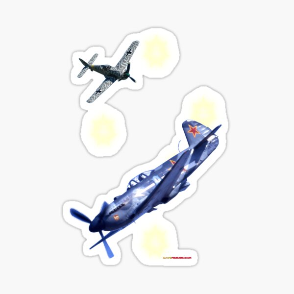 "Southern Cross Dogfight Design - Yak-3M Vs Fw190" Sticker for Sale by ...