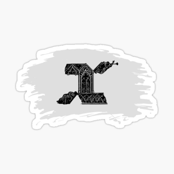 "Gothic letter X – Alphabet typography" Sticker for Sale by ...