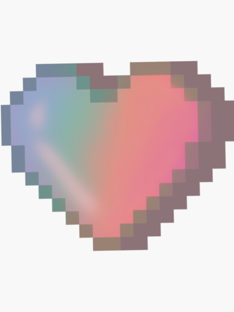 "cute rainbow pixel heart" Sticker for Sale by serenibun | Redbubble