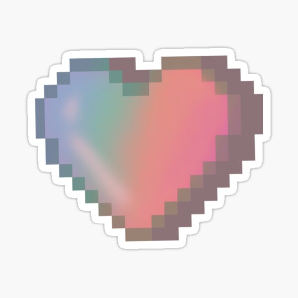 "cute rainbow pixel heart" Sticker for Sale by serenibun | Redbubble