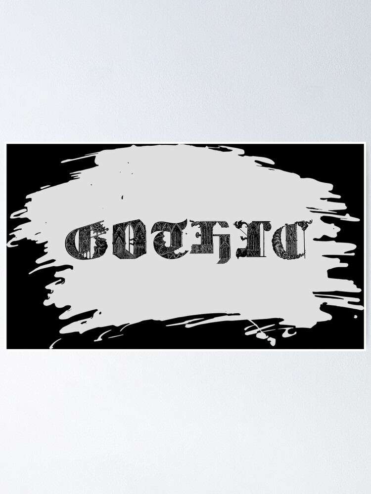 "Gothic text typography" Poster for Sale by IrvinGothGarden | Redbubble