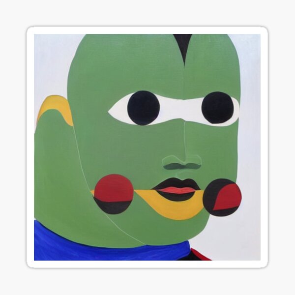 "Pepe collection - abstract collage" Sticker for Sale by PeculiarAramis ...