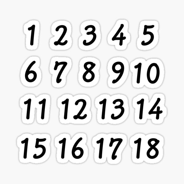 Numbers 1 100 Sticker Pack Sticker For Sale By Lover of all Redbubble numbers-1-100-sticker-pack-sticker-for-sale-by-lover-of-all-redbubble