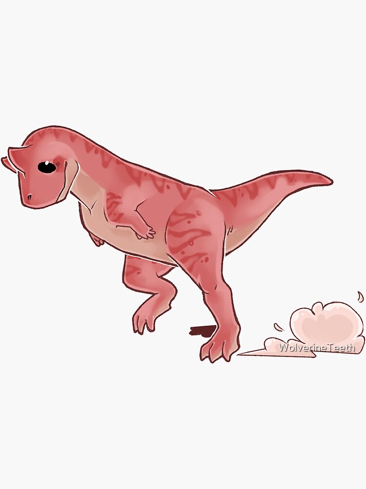 "Cute Carnotaurus" Sticker for Sale by WolverineTeeth | Redbubble