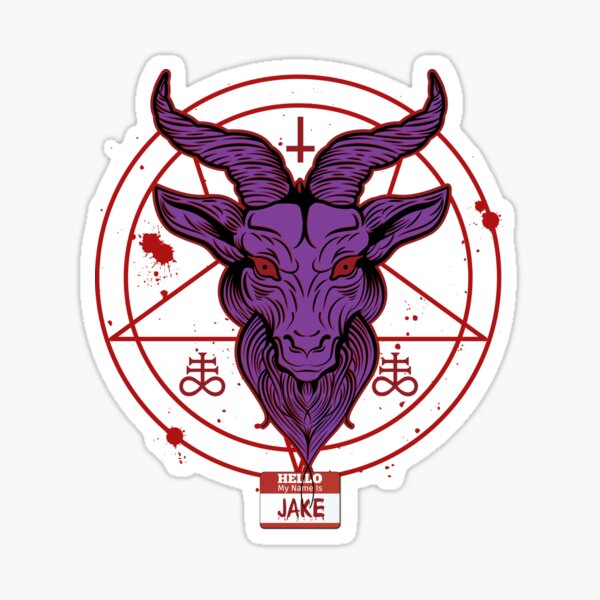 "65 MCMLXV Cosplay Occult Wicca Baphomet Satan Devil Goat " Sticker for ...