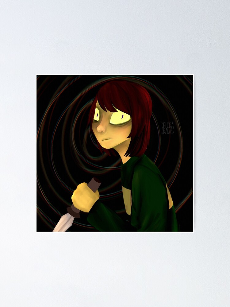 "Spiraling - Chara Undertale Genocide" Poster for Sale by delora-draws ...