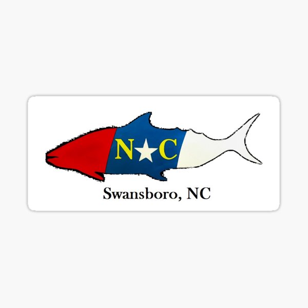 "NC Spanish Mackeral (Swansboro, NC)" Sticker for Sale by barryknauff | Redbubble
