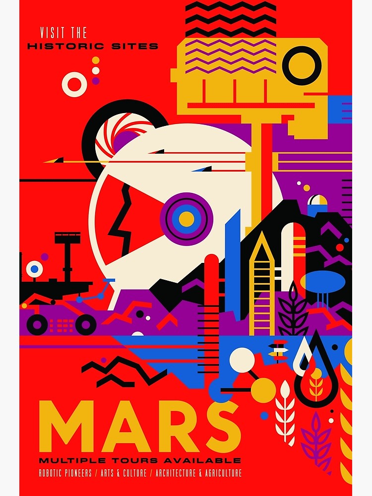 "NASA/JPL Visions of the Future- Tour of Mars" Art Print by the ...