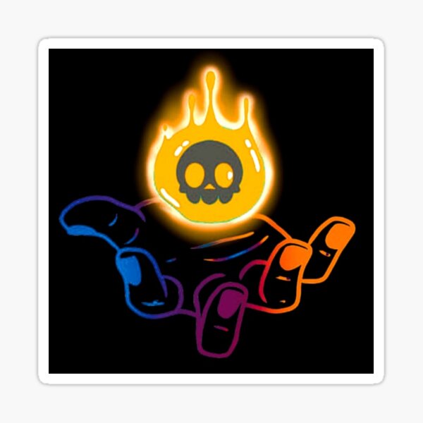 "Skull fireball | skull in hand | neon lovers | neon skull | skull in ...