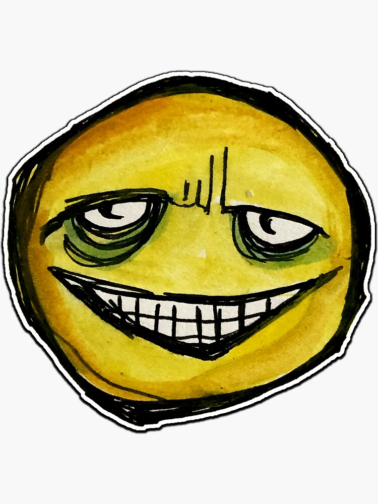 "Happy Smiling Yellow Face" Sticker for Sale by ArtistByron | Redbubble