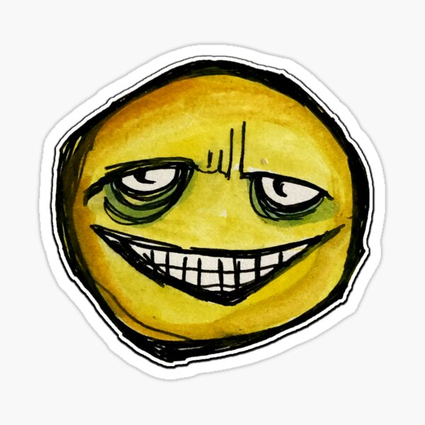 "Happy Smiling Yellow Face" Sticker for Sale by ArtistByron | Redbubble